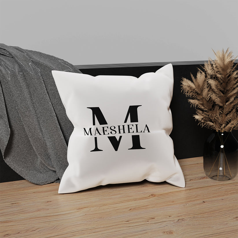 Personalised Scatter Cushion - Name + Initial – Love Gifts